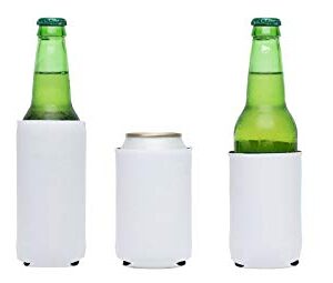 SNERTZ 15 Pack Slim Can Cooler White Blank DIY Sublimation Durable Neoprene Insulated Skinny Beer, Seltzer Can Holder Cooler Coolies Fits 12oz Cans