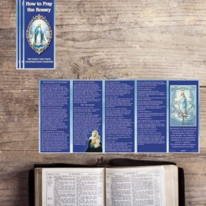 How to Pray The Rosary Pamphlet, Paper Booklet for Beginners, Sunday School Learning, Pack of 10 (13 Inch (W) and 6 Inch (H))