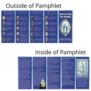 How to Pray The Rosary Pamphlet, Paper Booklet for Beginners, Sunday School Learning, Pack of 10 (13 Inch (W) and 6 Inch (H))