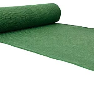 CleverDelights 14" Green Burlap Roll - Finished Edges - 10 Yards - Jute Burlap Fabric