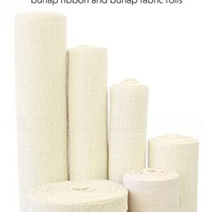 CleverDelights 9" Ivory Burlap Roll - Finished Edges - 5 Yards - Jute Burlap Fabric