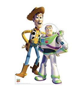 cardboard people buzz and woody refresh cardboard cutout standup - disney pixar's toy story