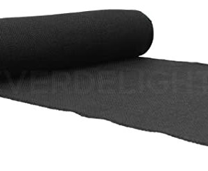 CleverDelights 14" Black Burlap Roll - Finished Edges - 10 Yards - Jute Burlap Fabric