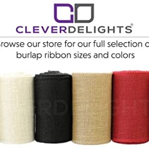 CleverDelights 6" Navy Burlap Roll - Finished Edges - 10 Yards - Jute Burlap Fabric