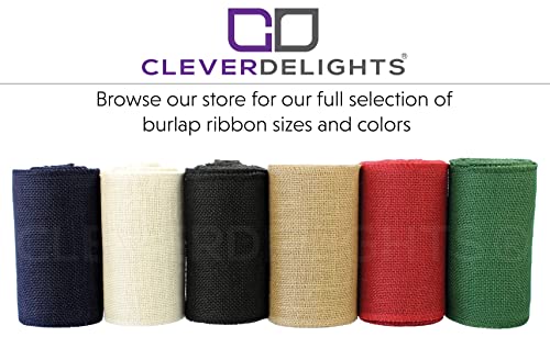 CleverDelights 6" Navy Burlap Roll - Finished Edges - 10 Yards - Jute Burlap Fabric