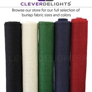 CleverDelights 12" Black Burlap Roll - Finished Edges - 5 Yards - Jute Burlap Fabric