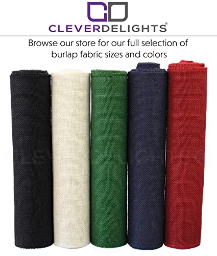 CleverDelights 12" Black Burlap Roll - Finished Edges - 5 Yards - Jute Burlap Fabric