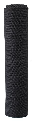 CleverDelights 12" Black Burlap Roll - Finished Edges - 5 Yards - Jute Burlap Fabric