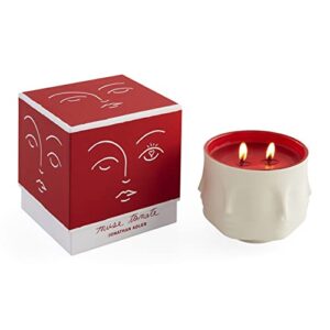 jonathan adler muse couleur tomate candle, white/red