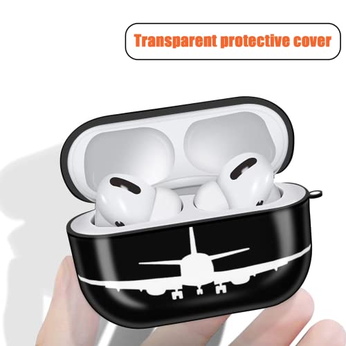 Case Cover for AirPods Pro Flight Airplane Silhouettes Full Body Protection Case Earphone Earset Case Hard PC Cover