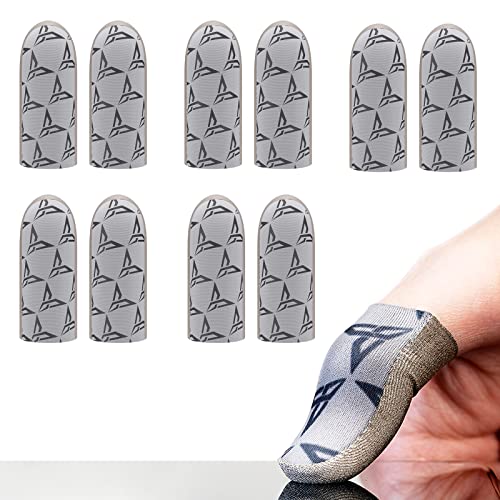 Flydigi P1 Lite 10 Pair Silver-Cloth Mobile Gaming Finger Sleeve, Exclusive Custom FlySilver Superconducting Silver Cloth, 0.3mm Extremely Thin Material, Zero Touch, Breathable, Extremely Sensitive