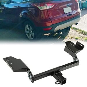 hecasa class 3 black 2" trailer hitch receiver compatible with 2013-2019 ford escape sel se s titanium