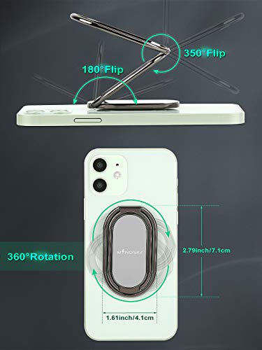 MINDSKY Detachable Phone Ring Holder Removable for Wireless Charging- Cell Phone Grip Phone Stand Compatible with iPhone Smartphones