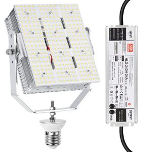 240w led parking lot retrofit kit 34800lm etl dlc replace 1000w mh hps hid shoebox led retrofit lights ac100-277v 5000k e39 base for outdoor tennis court canopy flood street area lighting fixture