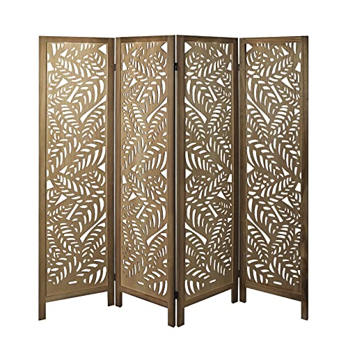 4 Panel Room Dividers Wood Room Dividers Folding Privacy Screen Separation Wall Dividers Separator for Bedroom, Office