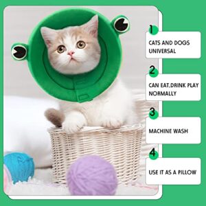 Recovery Collar for Dogs and Cats Pet Cat Cone Cute Funny Soft Cone for Cats Comfortable Dog Neck Cone Lightweight Adjustable Protective Cone for Cat Kitten Prevent Licking Wounds(Small)