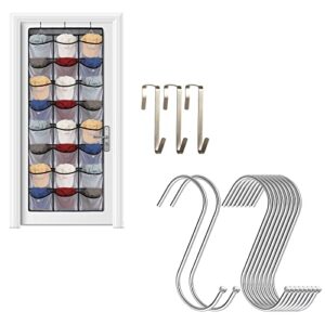 relbro 30 pack silver s hooks and hat rack for baseball caps