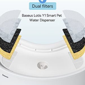 Baseus 8 Packs Replacement Filters for 2.5L Lotis Y1 Smart Cat Water Fountain Pet Water Dispenser