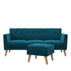 CosmoLiving by Cosmopolitan Gloria Upholstered Sofa, Blue