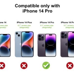 Shamo's Crystal Clear iPhone 14 Pro Case - Slim, Lightweight, and Durable Clear Acrylic Material for Enhanced Protection and Style - Easy to Install and Remove - Compatible with Wireless Charging