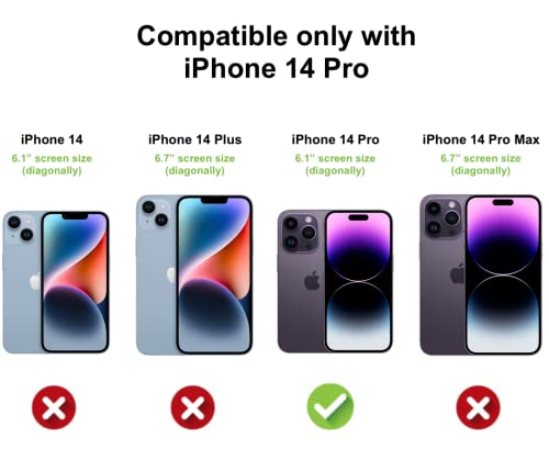 Shamo's Crystal Clear iPhone 14 Pro Case - Slim, Lightweight, and Durable Clear Acrylic Material for Enhanced Protection and Style - Easy to Install and Remove - Compatible with Wireless Charging