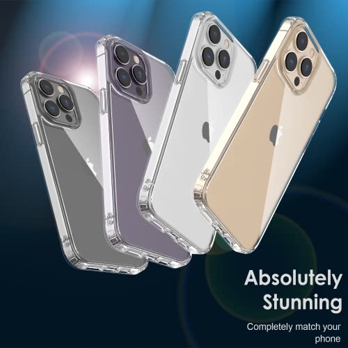 Shamo's Crystal Clear iPhone 14 Pro Case - Slim, Lightweight, and Durable Clear Acrylic Material for Enhanced Protection and Style - Easy to Install and Remove - Compatible with Wireless Charging