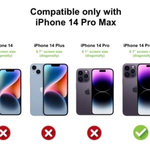 Shamo's Crystal Clear iPhone 14 Pro Max Case - Slim, Lightweight, and Durable Clear Acrylic Material for Enhanced Protection and Style - Easy to Install and Remove - Compatible with Wireless Charging