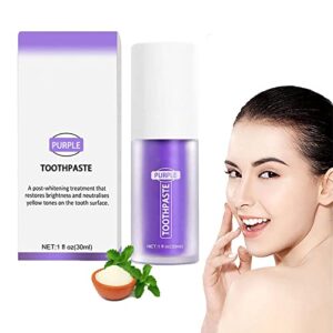 oetnaisan purple toothpaste for teeth whitening, toothpaste against sensitive teeth and gum repair, gum health.purple toothpaste whitening foam stain removal coffee, smoking, yellow teeth