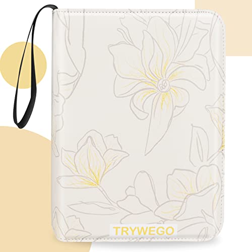 TRYWEGO Jewelry Storage Book, Jewelry Organizer for Sorting Jewelry, Foldable Travel Jewelry Case Includes 8 Grids 50 Sheets, Jewelry Bag for for Rings, Necklace, Bracelets, Earrings