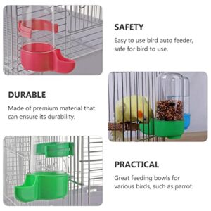 Balacoo 12 pcs Automatic Bird Bird cage Feeder Waterer Bird Water Dispenser Automatic Bird Feeder Waterer Food Feeder