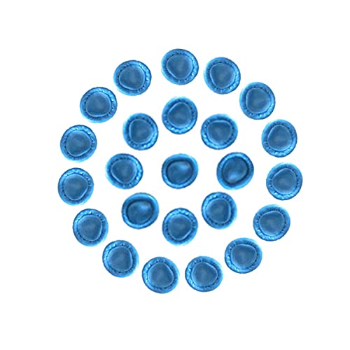 Large Disposable Nitrile Finger Cots Anti-Static Lens Finger Covers Beauty Protection Sleeves Not Allergic 100pcs (Blue)