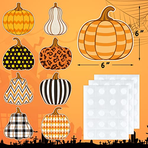 45 Pcs 6'' Pumpkin Bulletin Board Cutouts for Fall Halloween Thanksgiving Classroom Pumpkin Party Decorations Farmhouse Accents