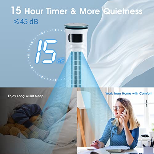 Evaporative Air Cooler Portable Air Conditioner Remote Control, 70 Degree Oscillation & 15 Hour Timer, Extra Cooling with Ice Packs for Home School Outdoor