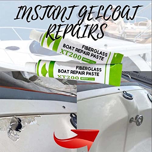 5Pcs Gogolonge Fiberglass Boat Repair Paste, Instafix Fiberglass Repair Paste, XT200 Quick Dry Little Putty, Car Scratch Remover Touch Up Paste Fix Tools for Scratches,Screw Holes,Cracks (Black)