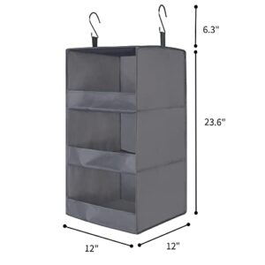 GRANNY SAYS Bundle of 2-Pack Hanging Shelves for Organizing & 1-Pack Hanging Closet Organizer