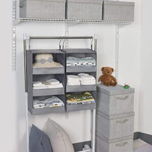 GRANNY SAYS Bundle of 2-Pack Hanging Shelves for Organizing & 1-Pack Hanging Closet Organizer