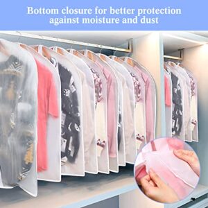 Chumia 25 Pcs Garment Bags for Hanging Clothes Storage, 24 x 32 Inch Clear Plastic Clothes Covers Dust Proof Suit Cover Dress Garment Bags with Full Zipper for Travel Closet Kids/ Adult Short Clothes