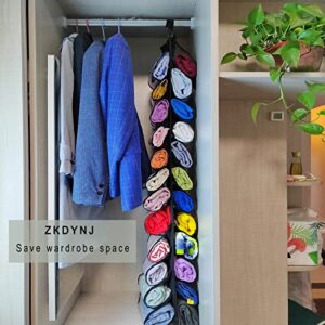 ZKDYNJ 2 Pack Leggings Storage Organizer, Hanging Legging Organizer for Closet, Clothes Portable Closets Roll Holder with 24 Pocket, Space Saver Closet Storage Organization