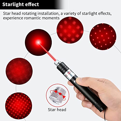 Red Laser Pointer High Power Long Range Strong Light Laser Pointer Pen, [2000 metres] Tactical Red Lazer Pointer Presentation Dot USB Rechargeable for Teaching Hunting Outdoor Astronomy Cat Laser Toy