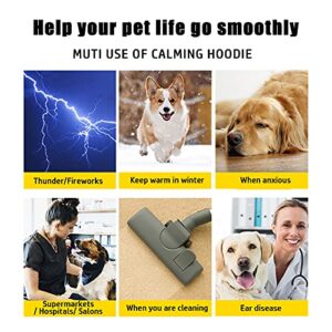 Nanaki Dog Calming Hoodie Head Cover Sleeves - Quiet Ear Covers Hood for Noise, The Grooming and Force Drying Head Protection for Anxiety Relief and Calming Dog Neck and Ear Warmer