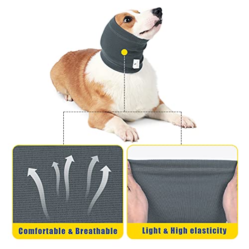 Nanaki Dog Calming Hoodie Head Cover Sleeves - Quiet Ear Covers Hood for Noise, The Grooming and Force Drying Head Protection for Anxiety Relief and Calming Dog Neck and Ear Warmer