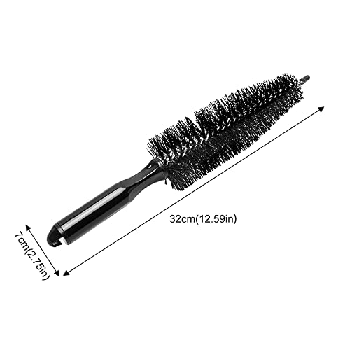 Wheel Brush Can Wheel And Rim Detail Brush With Long Soft Bristles Car Wheel Brush Rim Tire Detail Brush Multi Purpose For Wheel Rim Exhaust Tip Motorcycle Auto Accessories (A, 1 Size)