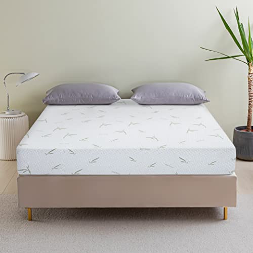 Coolsence Twin Cool Gel Memory Foam Mattress Bed in a Box 6 Inch, CertiPUR-US Certified Bamboo Cover Green Tea Mattress Made in USA, Medium Firm, 38”x75”x6”