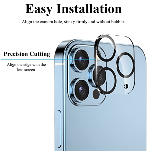 [5 Pack] YWXTW Camera Lens Protector Compatible with iPhone 13 Pro Max 6.7" / 13 Pro 6.1" Tempered Glass, [Night Shooting Mode] Case Friendly, High Definition