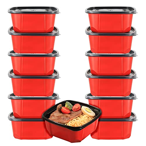 OTOR 42 Ounce Meal Prep Containers Stackable 20 Sets with Airtight Lids Food Grade Square Lunch Boxes Travel Containers BPA Free Dishwasher, Microwave, Freezer Safe