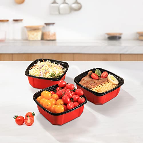 OTOR 42 Ounce Meal Prep Containers Stackable 20 Sets with Airtight Lids Food Grade Square Lunch Boxes Travel Containers BPA Free Dishwasher, Microwave, Freezer Safe