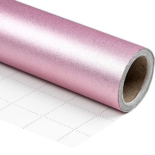 WRAPAHOLIC Wrapping Paper Roll - Pink with Sparkle Glitter for Birthday, Holiday, Wedding, Baby Shower - 30 Inch x 16.5 Feet