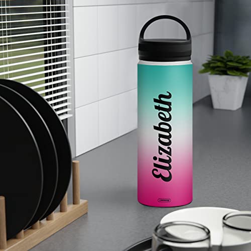 wowcugi Personalized Water Bottle with Custom Name Stainless Steel Insulated Sport Bottles 12oz 18oz 32oz For Women Men Girls Boys Kids Children Birthday Christmas Back To School Bottles Gifts