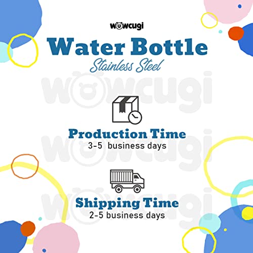 wowcugi Personalized Water Bottle with Custom Name Stainless Steel Insulated Sport Bottles 12oz 18oz 32oz For Women Men Girls Boys Kids Children Birthday Christmas Back To School Bottles Gifts