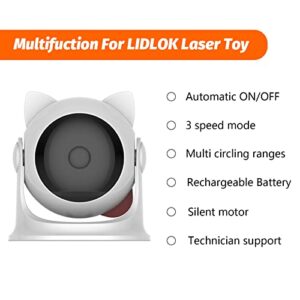 LIDLOK Automatic Cat Laser Toy for Indoor Cats,Interactive cat Toys for Kittens/Dogs,Fast/Slow Mode,Adjustable Circling Ranges,USB Rechargeable,Auto on/Off